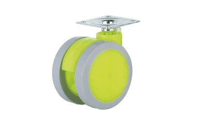 Plastic Yellow Color Disc Furniture Casters - HTS Caster