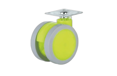 Plastic Yellow Color Disc Furniture Casters - HTS Caster